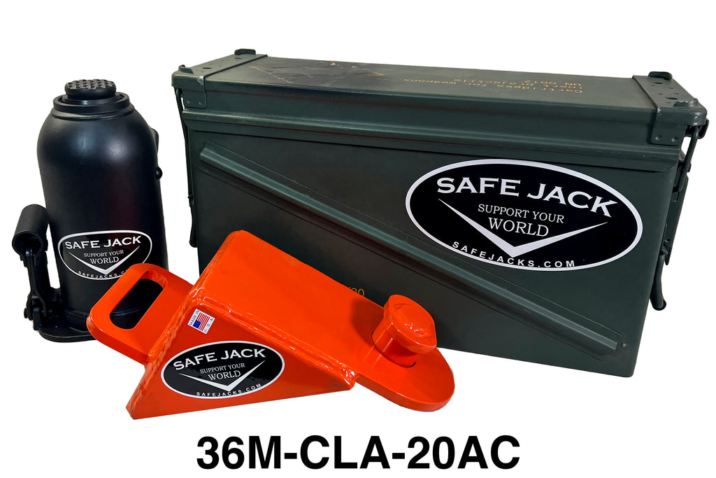 Conex Lifting Adapter with 20 Ton Bottle Jack and 40MM Ammo Can – Safe Jack